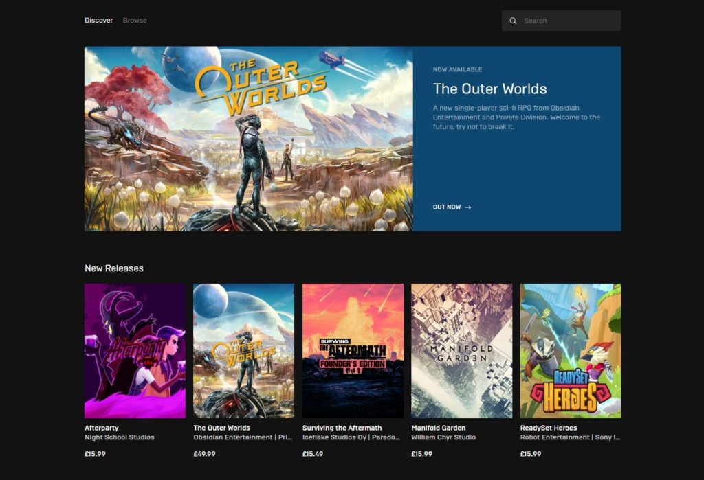 Epic Games store October update redesigns storefront | VGC
