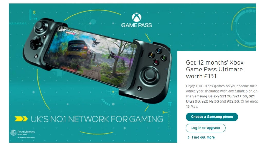 EE is offering a free year of Xbox Game Pass Ultimate with new Samsung ...