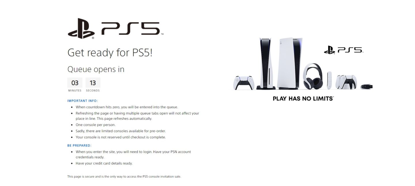 PS5 is in stock at PlayStation Direct UK today | VGC