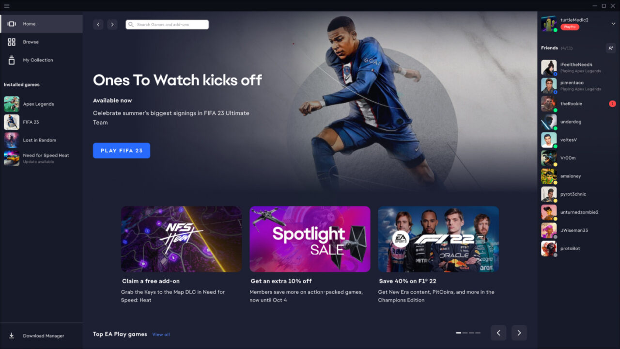 EA’s new PC app is out now, officially replaces Origin soon | VGC
