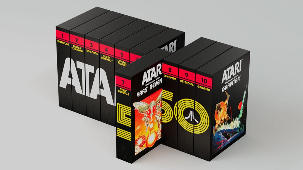 Atari is selling a 50th anniversary box set of 10 Atari 2600 games for ...