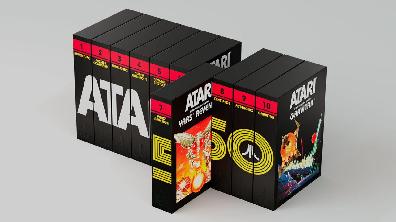 Atari is selling a 50th anniversary box set of 10 Atari 2600 games for ...