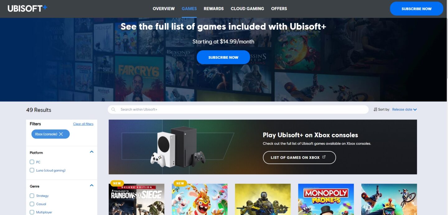 The Ubisoft+ subscription service looks set to launch on Xbox imminently | VGC
