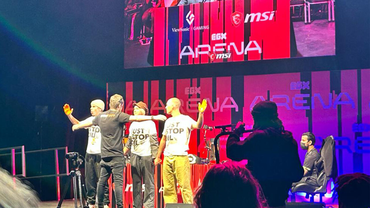 Just Stop Oil protestors interrupt UK’s biggest games event EGX | VGC