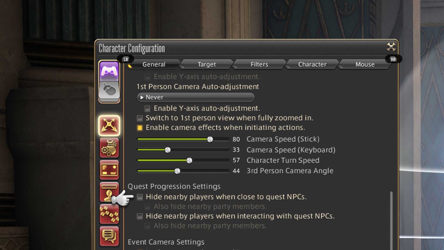 How to hide players near quest NPCs in FFXIV Dawntrail | VGC