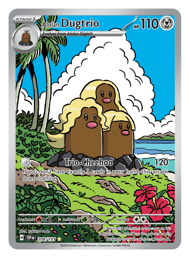Exclusive: First look at Alolan Dugtrio Illustration Rare from Pokémon ...