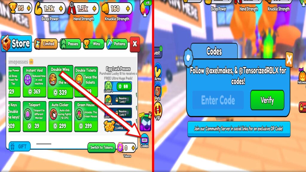 Arm Wrestle Simulator codes for Classic Pt. 2 UPD (January 2025) | VGC