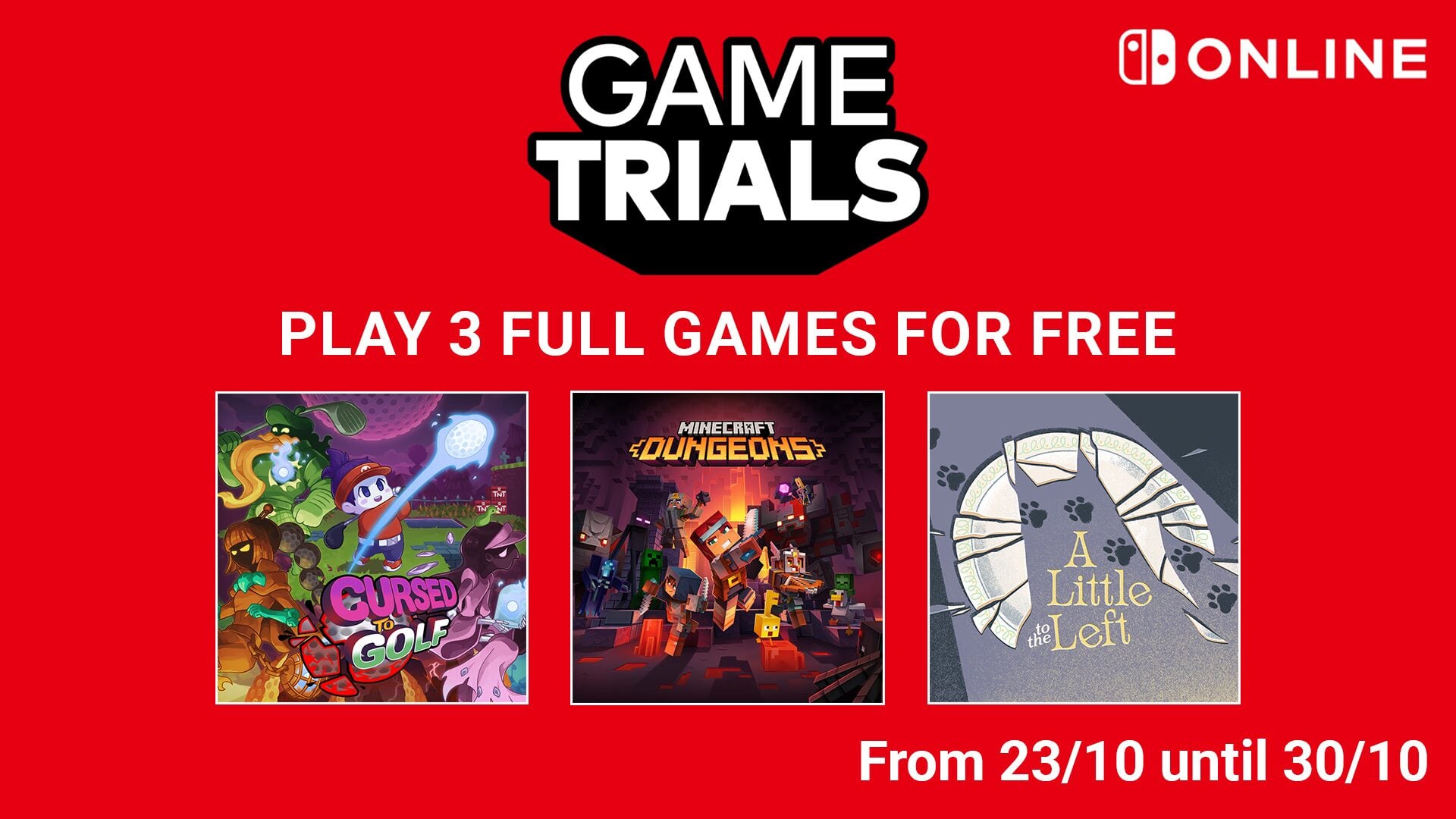 Switch Online subscribers can play three games for free for the next ...