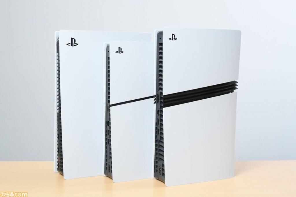 PS5 Pro images compare its size to the original and Slim PS5 models | VGC