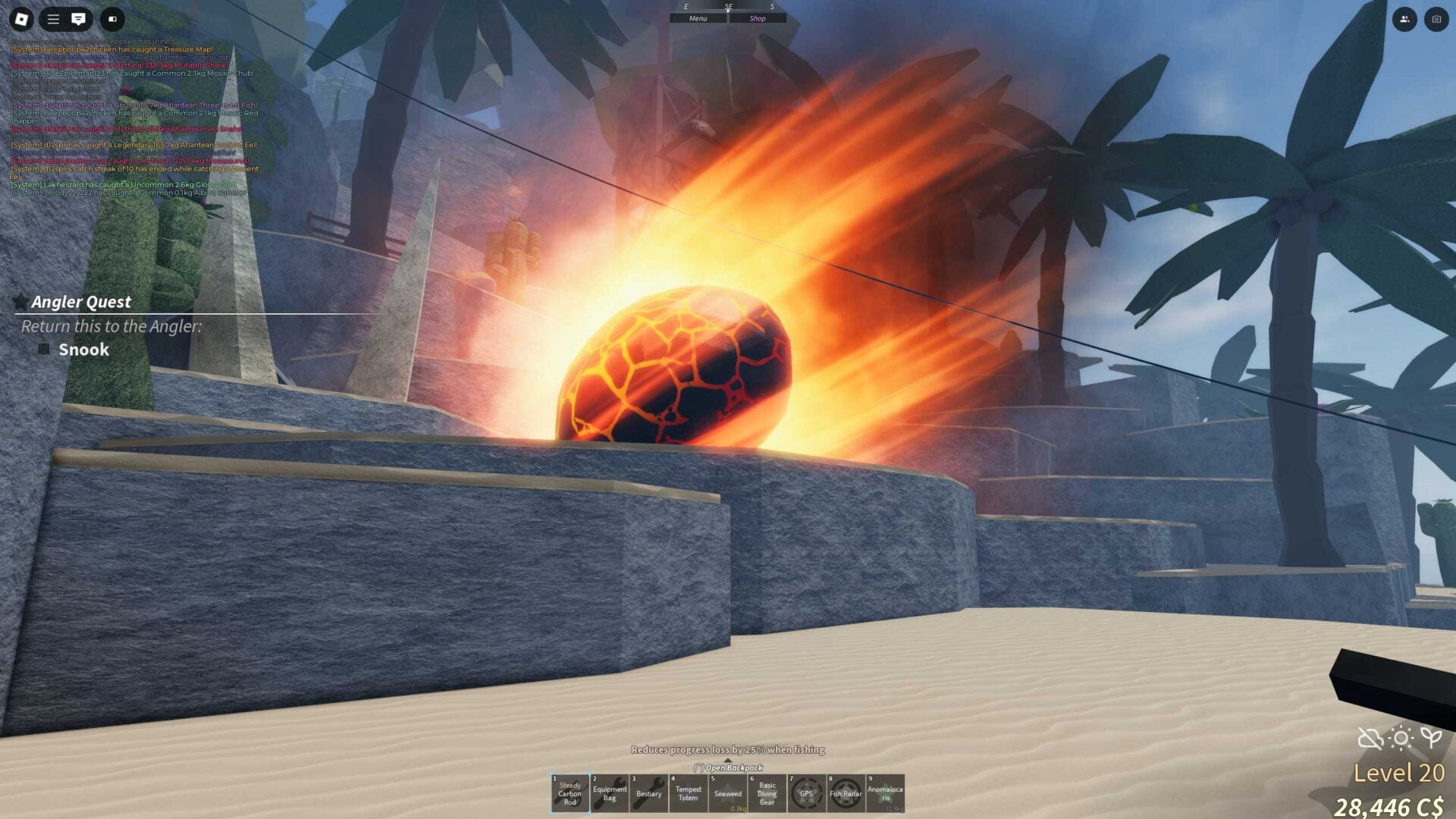 How to spawn a meteor in Fisch | VGC