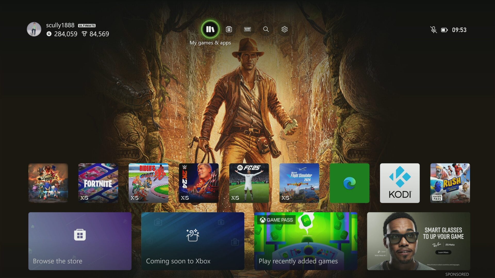 Xbox has added a free Indiana Jones dynamic background on Series X/S | VGC