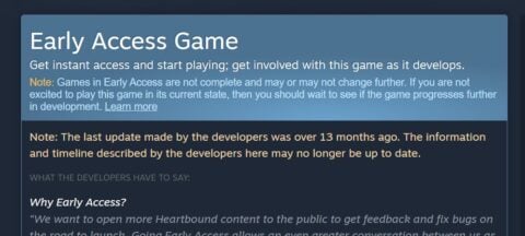 Steam adds warning for ‘abandoned’ early access titles | VGC