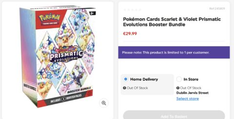 Pokémon Prismatic Evolutions Booster Bundle: Reprint, Smyths Restock ...
