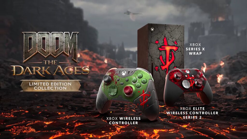 Doom: The Dark Ages Xbox controller, Elite controller and console wrap ...