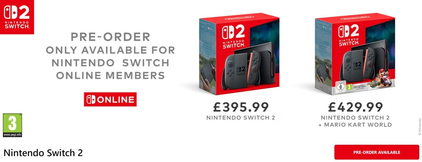 Switch 2 pre-orders are now on My Nintendo Store UK for all Switch ...