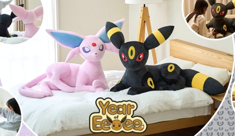 ‘Life size’ Pokémon plushes of Umbreon and Espeon are out now | VGC
