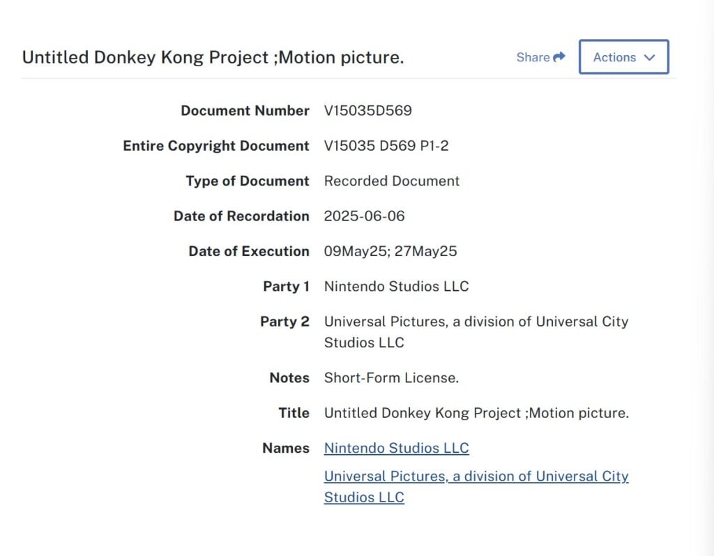 Nintendo and Universal are planning a Donkey Kong movie | VGC