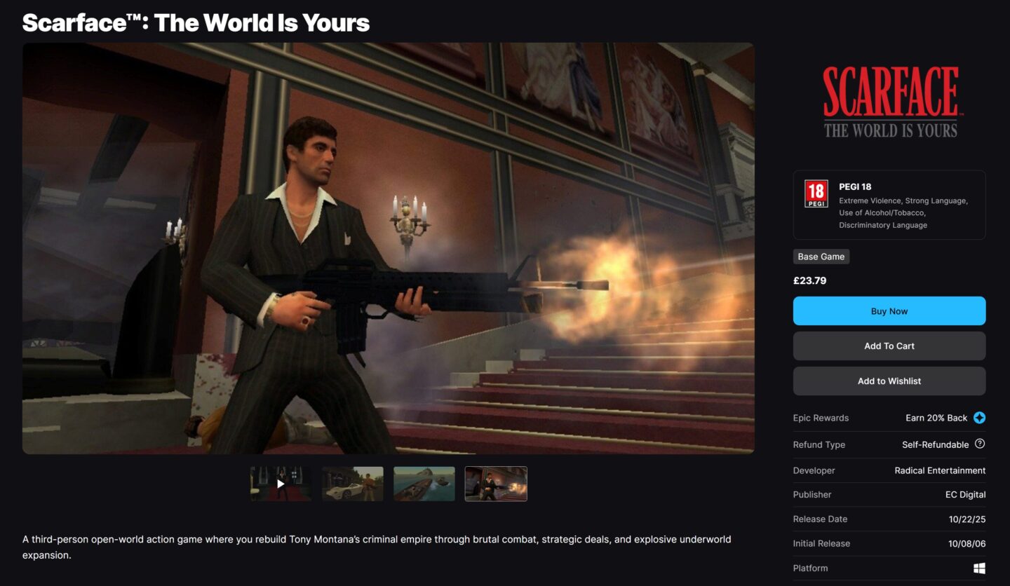 ‘This is suspect’: Scarface game modder claims surprise PC ‘remaster ...