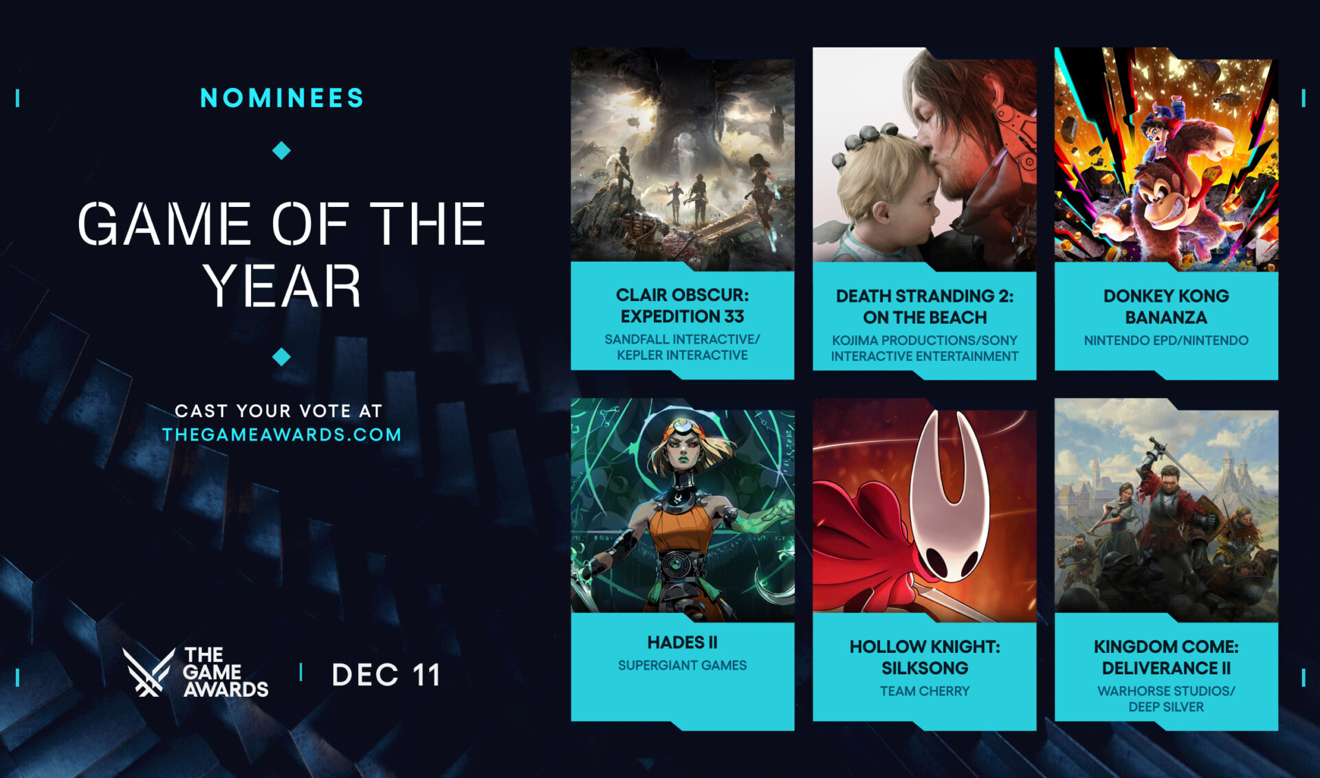 Clair Obscur: Expedition 33 and PlayStation lead The Game Awards 2025 ...