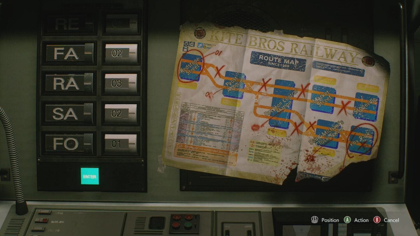 RE3 Remake: Subway train route puzzle solution | VGC