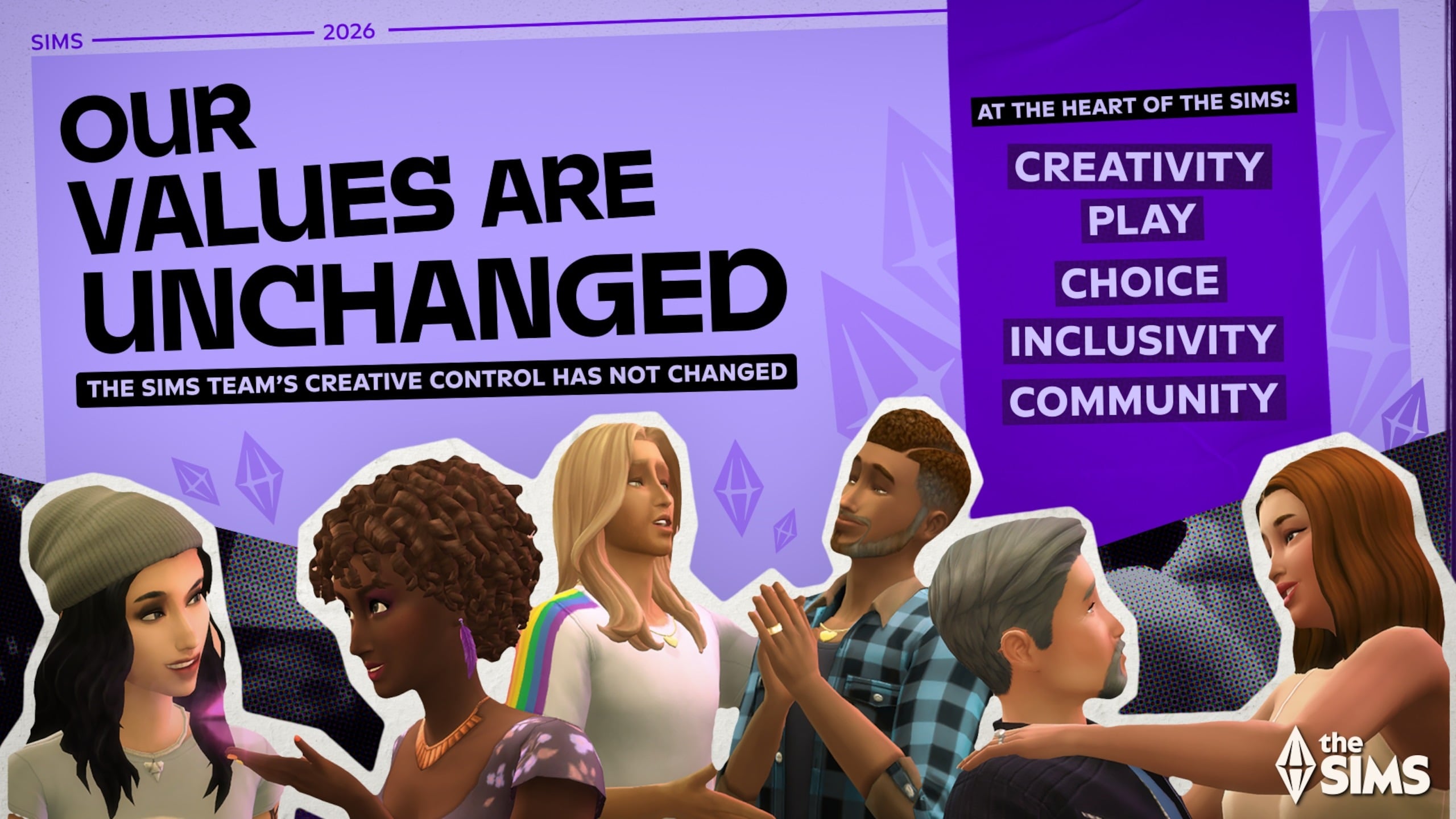 The Sims studio says its ‘values are unchanged’, including inclusivity ...