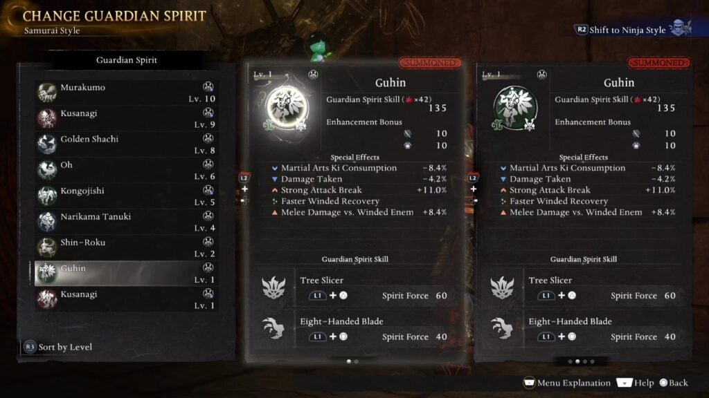 Nioh 3: All Guardian Spirits and Spirit Veins explained | VGC